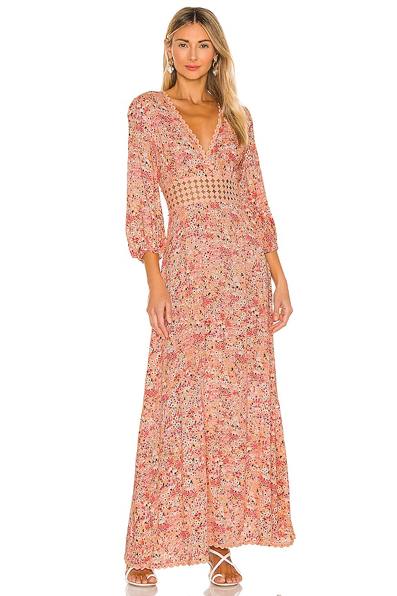 Poupette St Barth Joan Maxi Dress in Orange Malva | REVOLVE