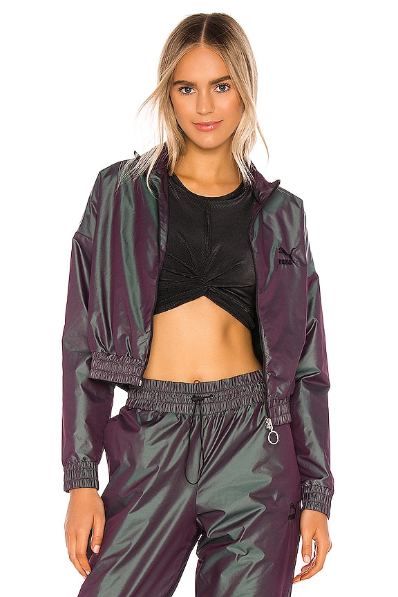Puma Iridescent Pack Woven Jacket in Plum Perfect Iridescent | REVOLVE