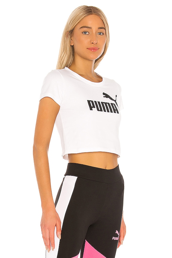 Puma ESS Fitted Tee in Puma White | REVOLVE
