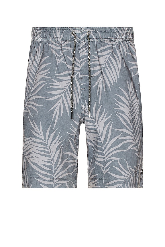Rails Kian Swim Shorts in Palm Shadow Washed Black | REVOLVE