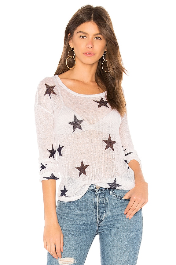 Rails Perri Top in White Navy Stars | REVOLVE