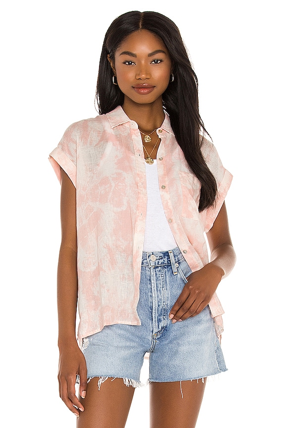 Rails Whitney Top in Peach Pink Tie Dye | REVOLVE