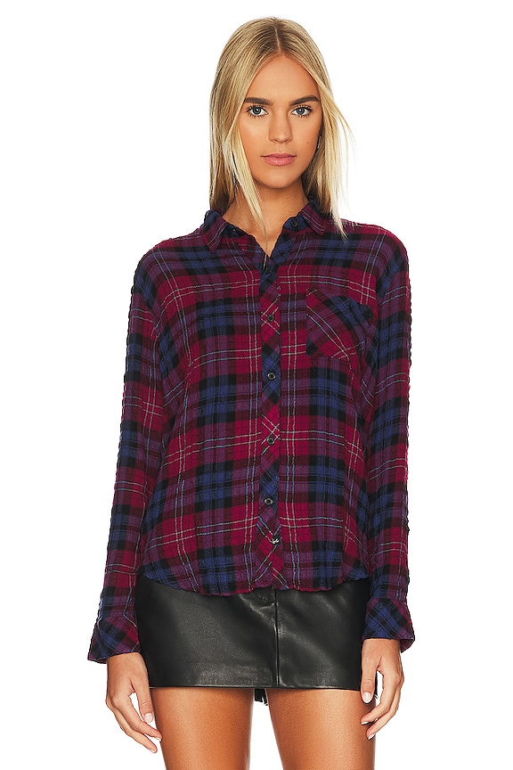 Rails Brady Top in Mulberry Teal Blue | REVOLVE