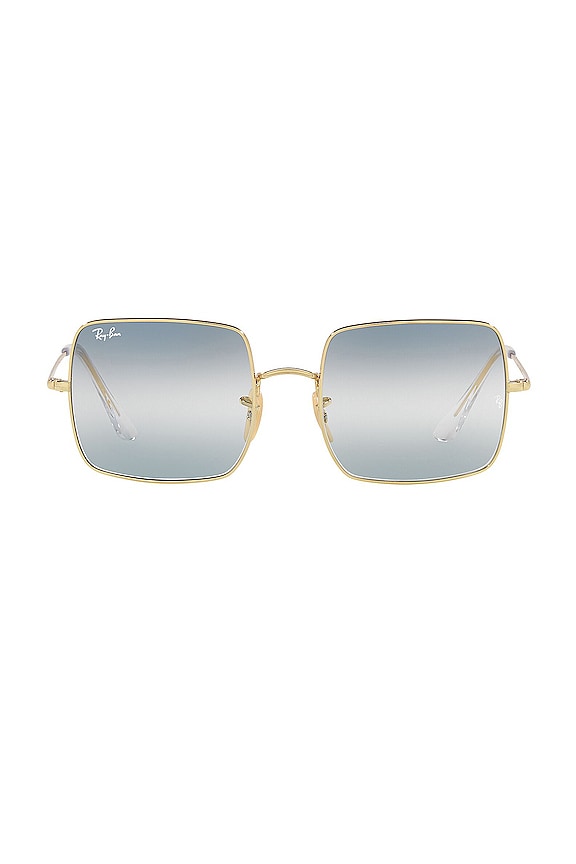 Ray-Ban Rectangle in Arista & Clear Gradient Blue | REVOLVE
