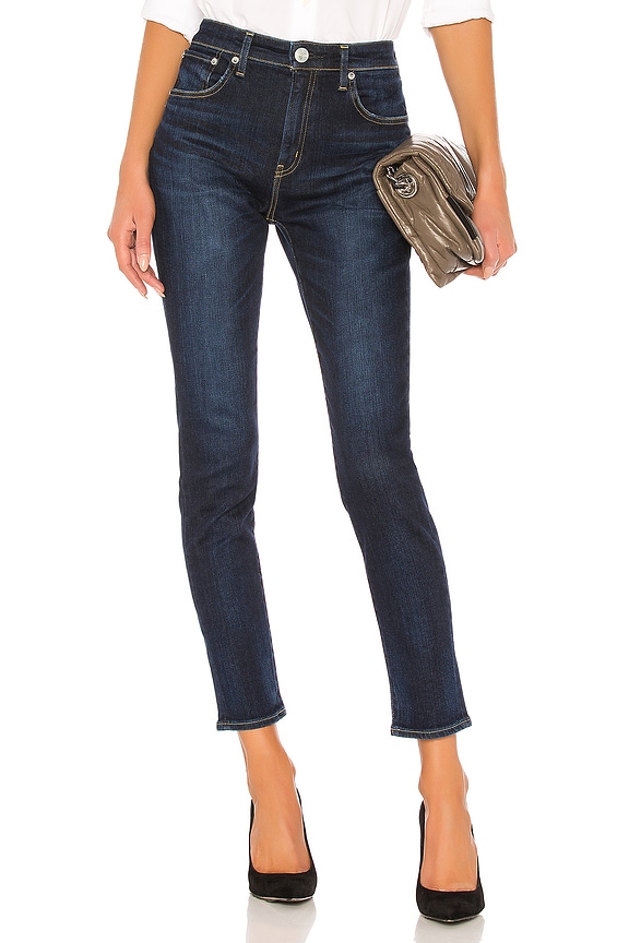 Red Card Anniversary High Rise Easy Tapered in Alira Deep Dark | REVOLVE