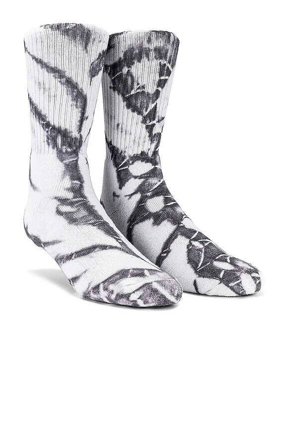 RE/DONE 90s Sport Sock in Black Tie Dye | REVOLVE