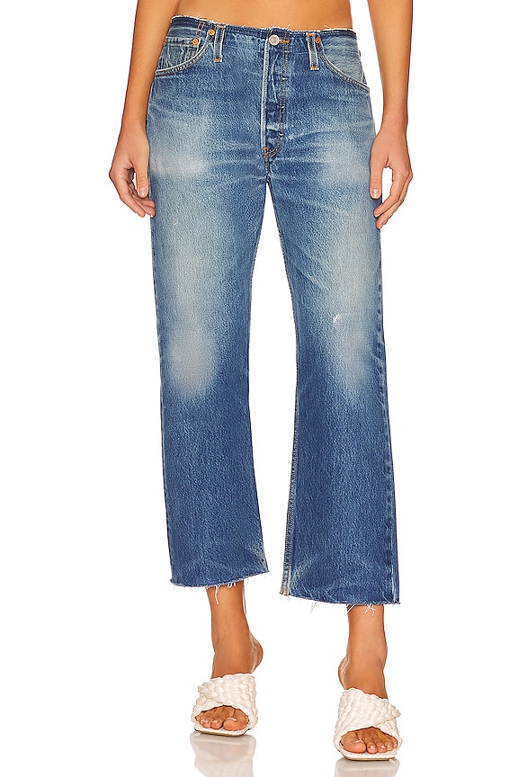 RE/DONE X Ford Undone Waist Low Slung in Indigo | REVOLVE