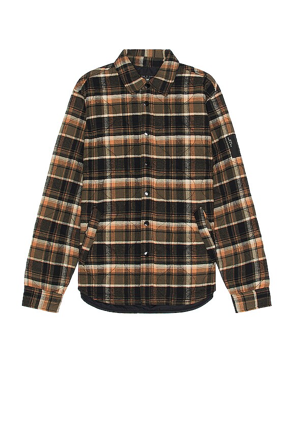 Rag & Bone Flannel Padded Dane Shirt in Army Plaid | REVOLVE