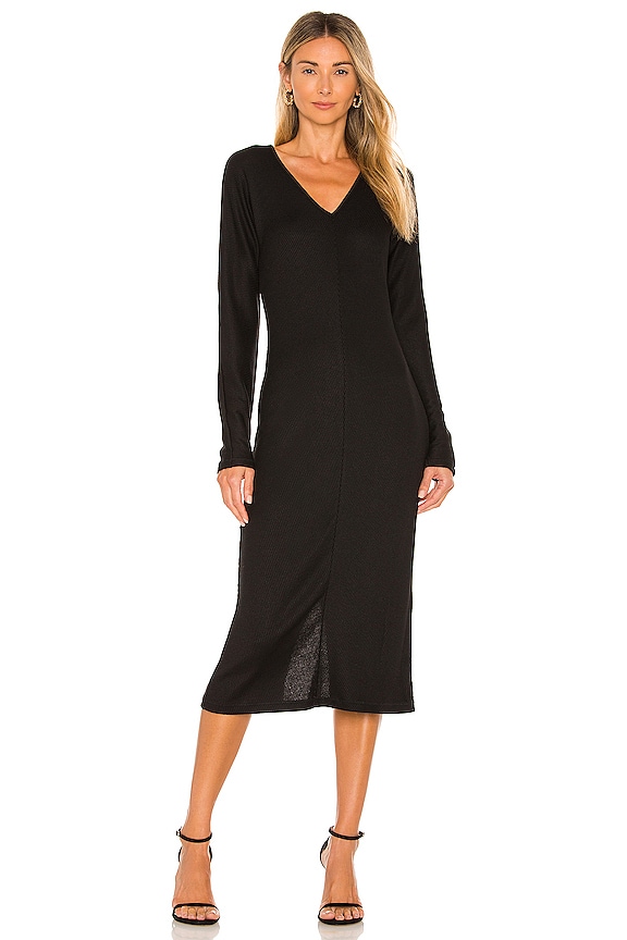 Rag & Bone The Knit Rib Bias Dress in Black | REVOLVE
