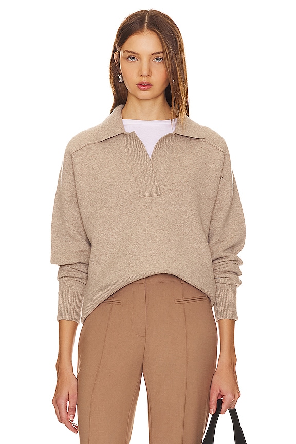 Rag & Bone Bridget Polo Sweater in Oatmeal | REVOLVE