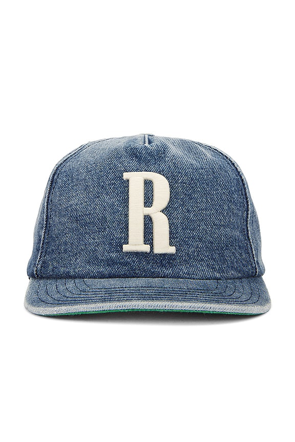Rhude R Logo Denim Hat in Dark Indigo | REVOLVE
