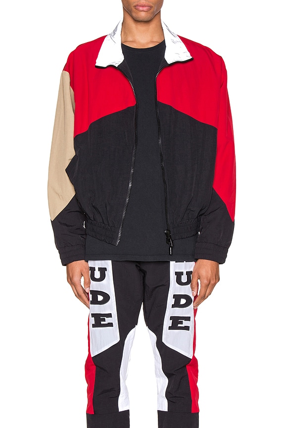 Rhude Flight Jacket in Red & Black & Tan | REVOLVE