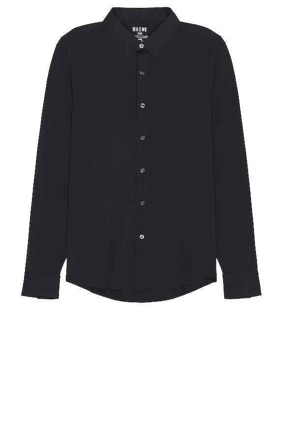Rhone Slim Fit Commuter Shirt in Black | REVOLVE