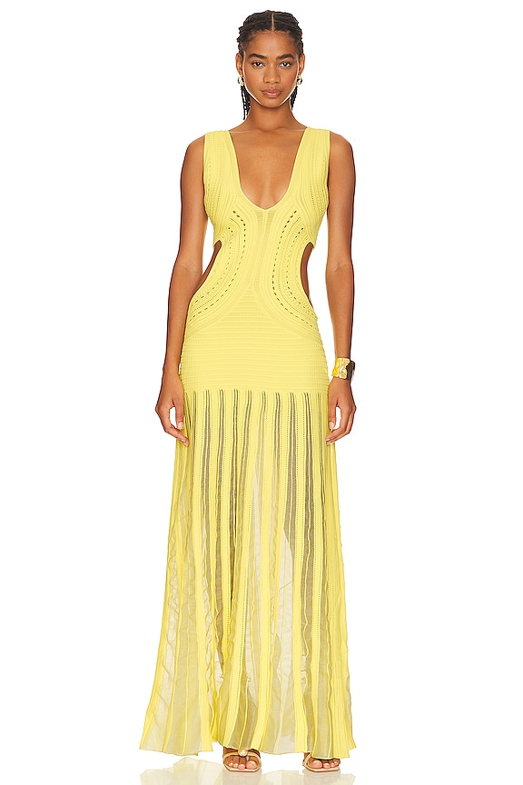 Ronny Kobo Asa Dress in Light Chartreuse | REVOLVE