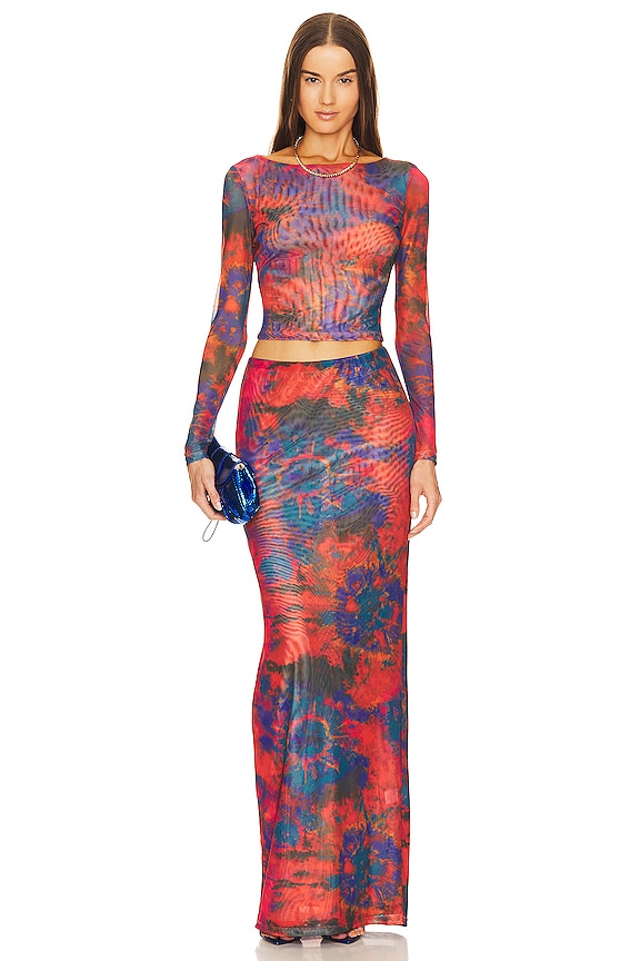 Ronny Kobo Vera Top in Orange Tye Dye | REVOLVE