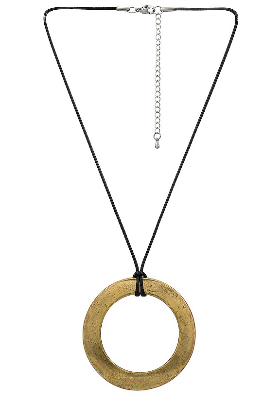 Streets Ahead Circle Pendant Necklace in Brass | REVOLVE