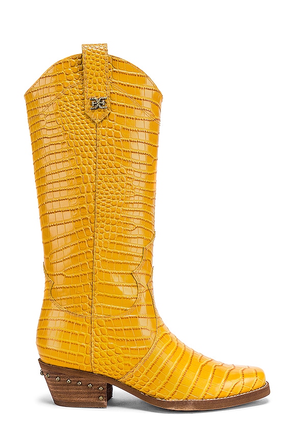 Sam Edelman Oakland Boot in Yellow Crocco | REVOLVE
