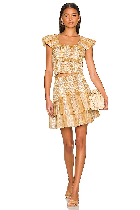 SAYLOR Emanuella Top & Skirt Set in Golden Hour | REVOLVE
