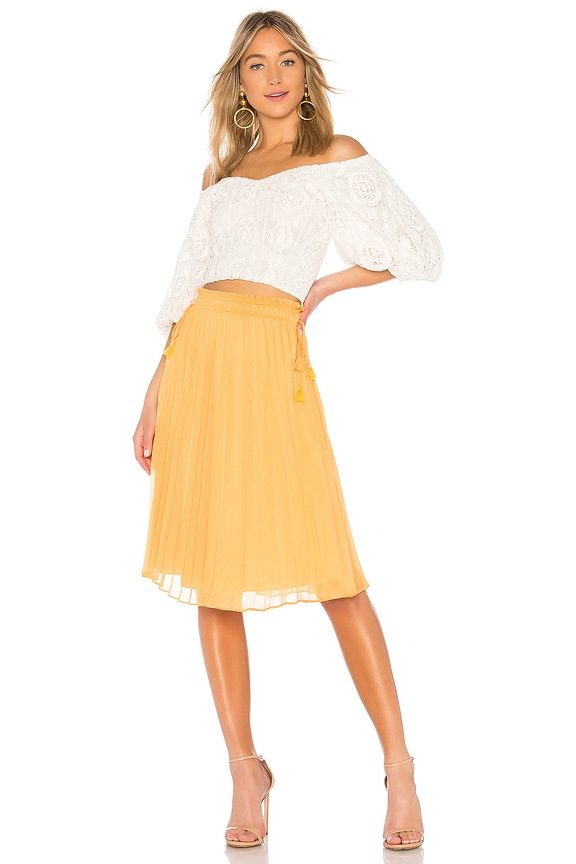 SAYLOR Alberta Skirt in Mustard | REVOLVE
