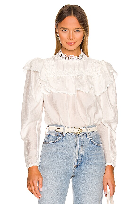 Sabina Musayev Amethyst Top in Off White | REVOLVE