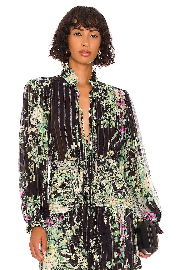 Sabina Musayev Bazooka Top in Black Floral | REVOLVE