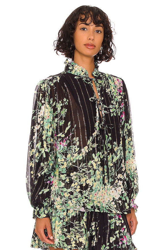 Sabina Musayev Bazooka Top en Black Floral | REVOLVE