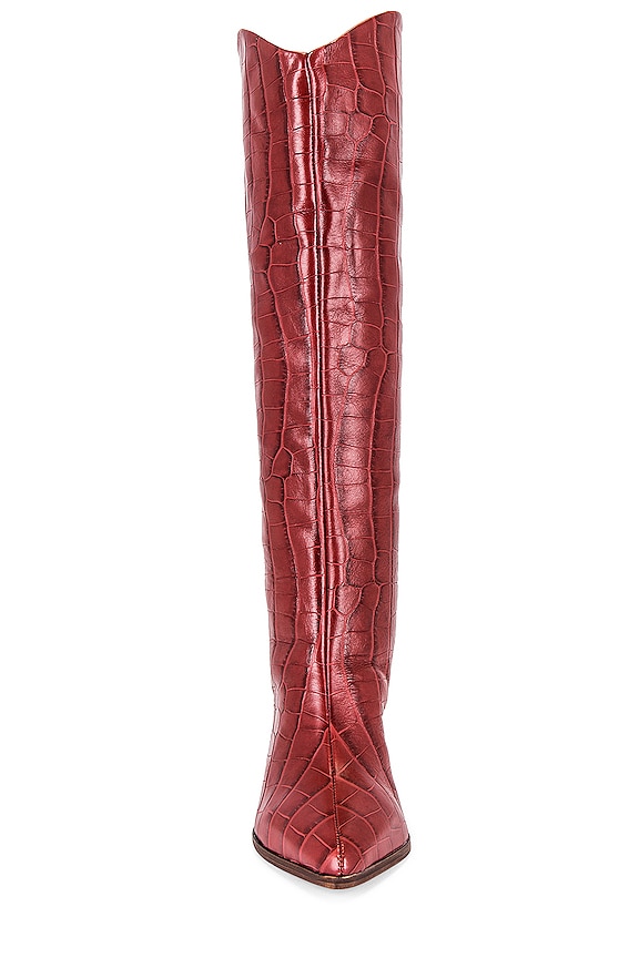 Schutz Maryana Block Boot in Red Brown | REVOLVE