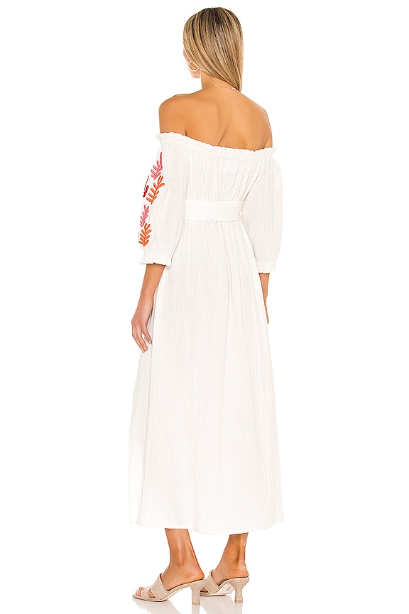 Sundress Poly Dress in Tulum White & Mix Red Embroideries | REVOLVE