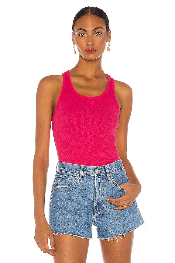 SUNDRY Racerback Tank in Fuchsia | REVOLVE