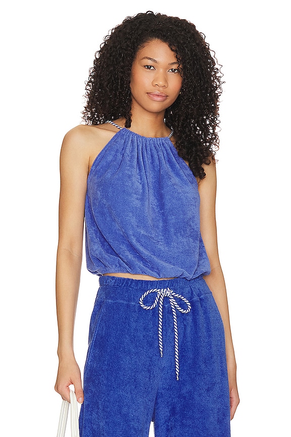 SUNDRY Bubble Tank Top in Regalia | REVOLVE