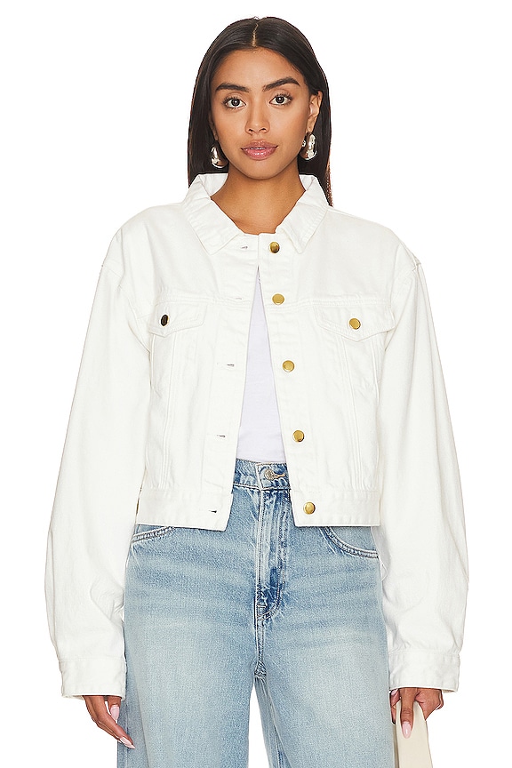 SNDYS X Revolve Laurent Denim Jacket in White | REVOLVE
