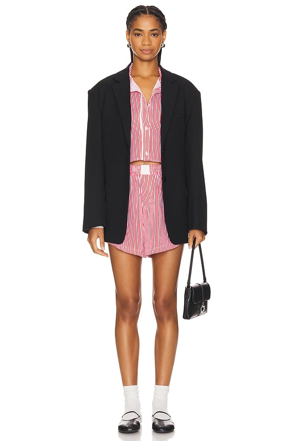 SNDYS X Revolve Darian Stripe Shirt in Red | REVOLVE