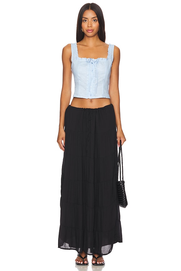 Designer Cropped Top Shirts in White, Black and Blue | REVOLVE
