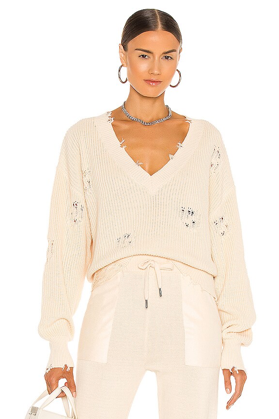SEROYA Syd Sweater in Cream | REVOLVE