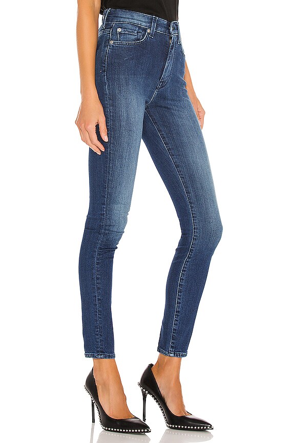 7 For All Mankind The High Waist Skinny in Dark Wanona | REVOLVE