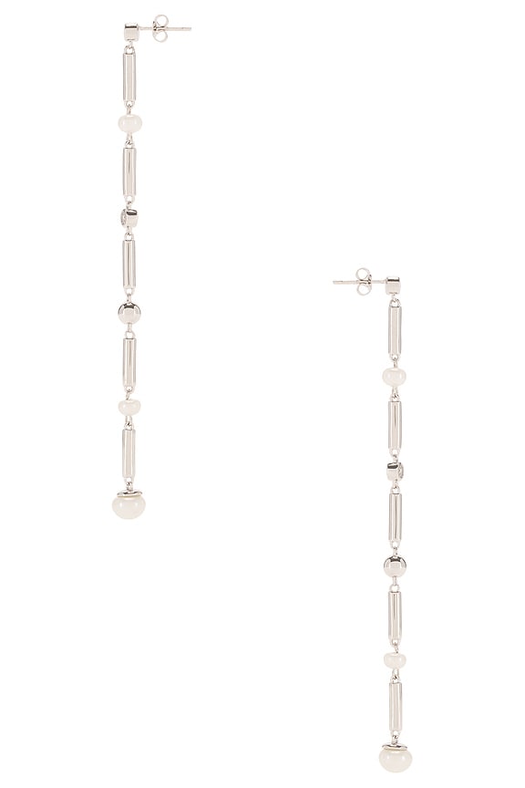 SHASHI Bridget Link Drop Earring in Silver | REVOLVE