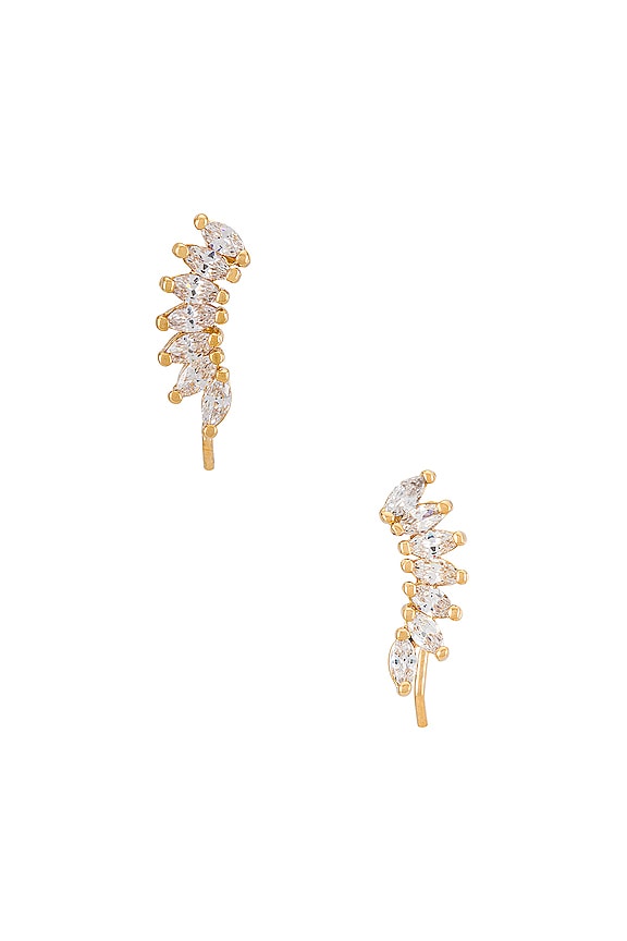 SHASHI Baby Isabella Climber Earring in Gold | REVOLVE