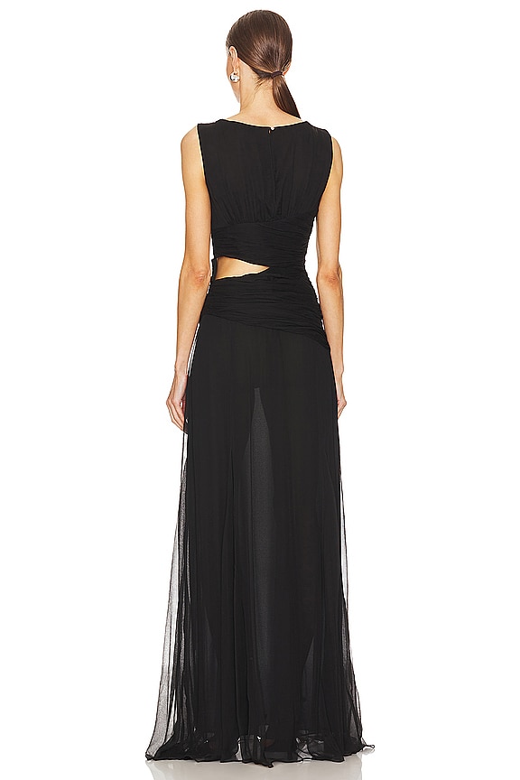 Shona Joy Claude Cut Out Maxi Dress in Black | REVOLVE