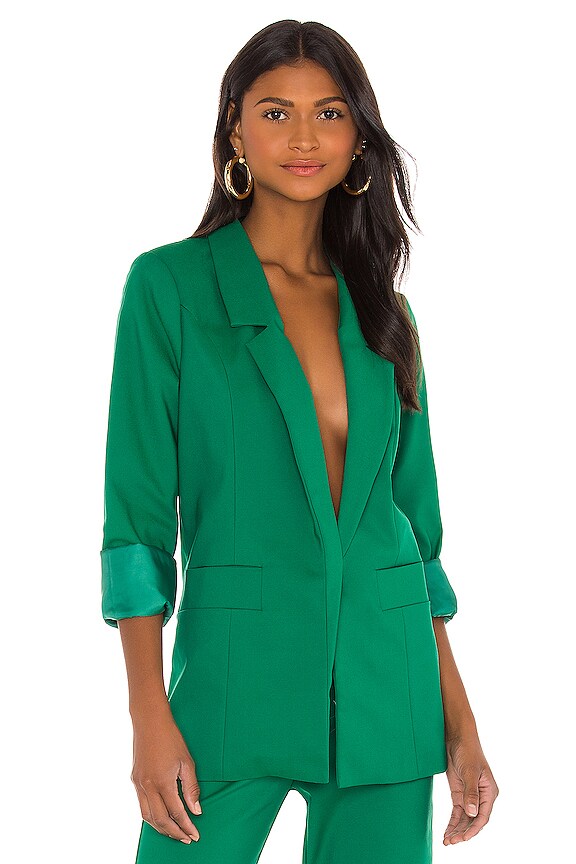 Show Me Your Mumu Major Blazer in Green Suiting | REVOLVE