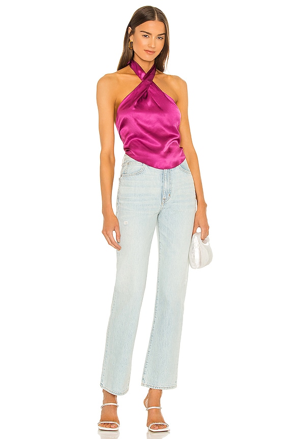 Silk Roads by Adriana Iglesias Yala Top in Magenta | REVOLVE