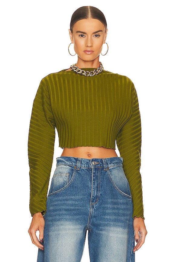 SIMONMILLER Zippie Top in Earth Green | REVOLVE