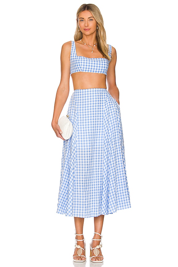 SAU LEE Tori Set in Blue Gingham | REVOLVE