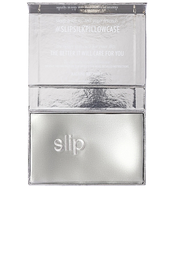 slip Queen/Standard Pure Silk Pillowcase In Silver in Silver | REVOLVE