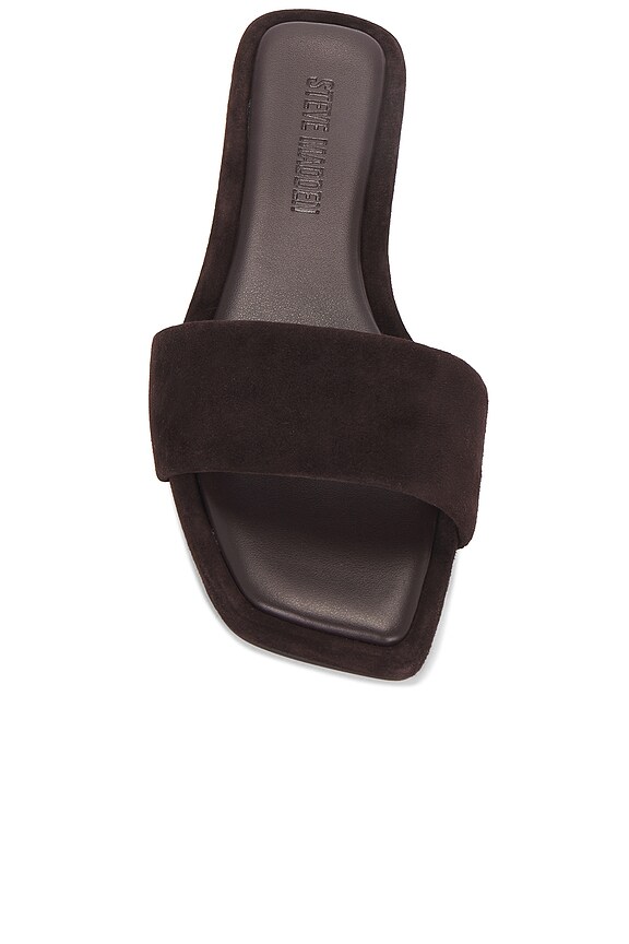 Steve Madden Lumina Slides in Brown Suede | REVOLVE