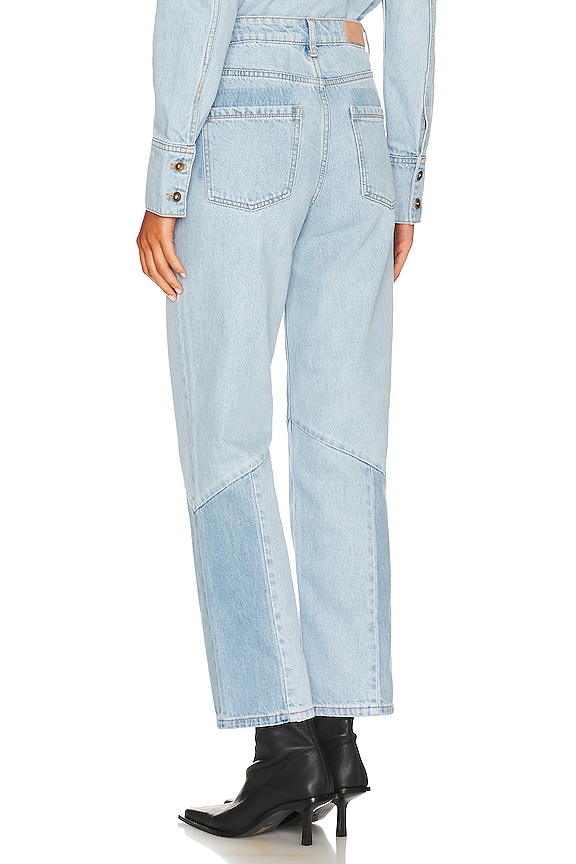 Song of Style Dagny Mixed Wash Jean in Light & Mid Blue | REVOLVE