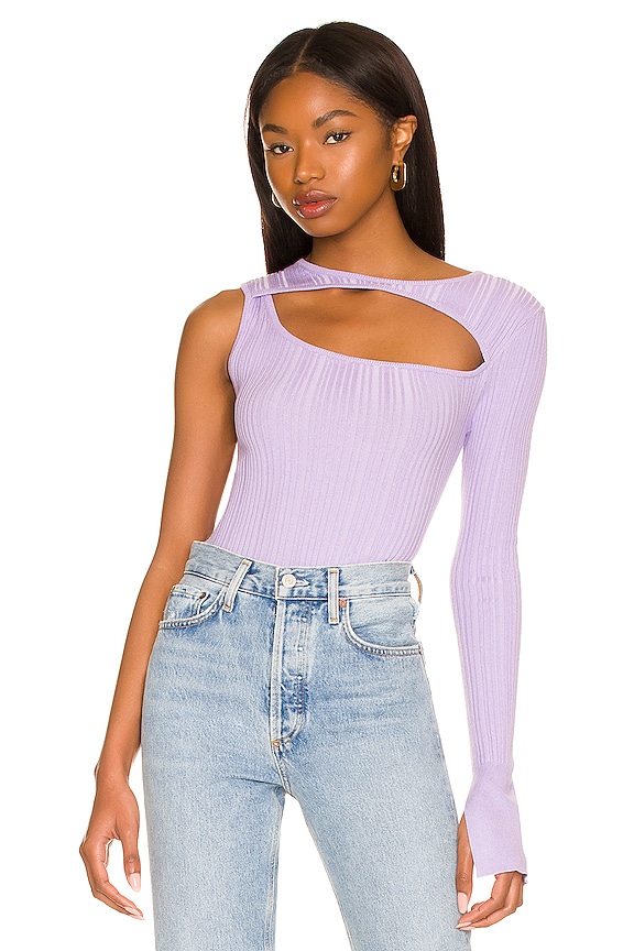 Song of Style Landon Cut Out Sweater in Lilac | REVOLVE
