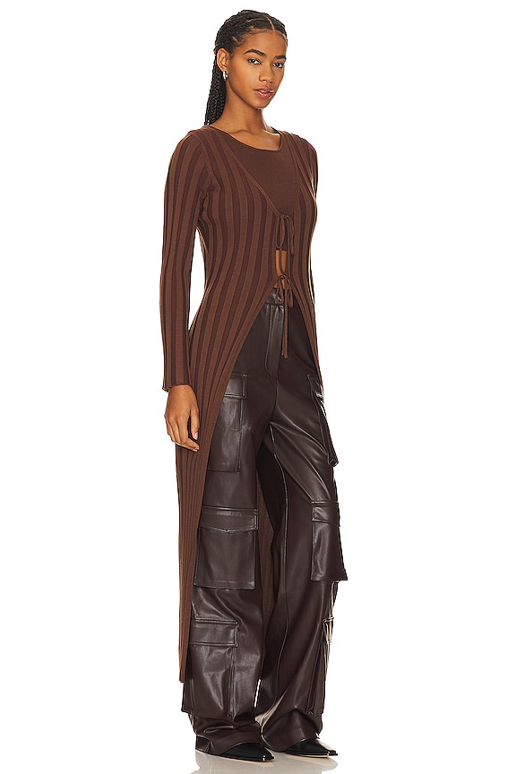 SOVERE Radiant Combo Maxi Cardi in Carob | REVOLVE