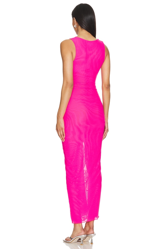 superdown Nelly Sheer Maxi Dress in Hot Pink | REVOLVE