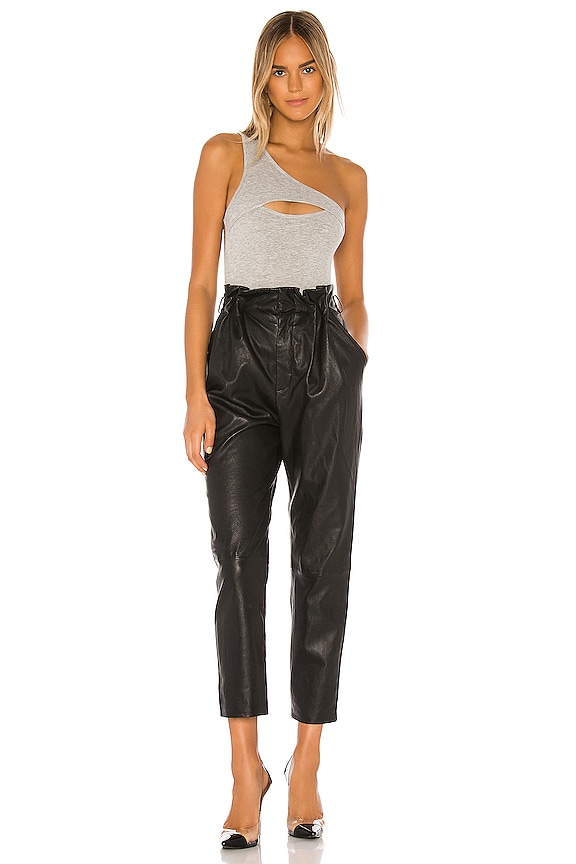 superdown Sadra One Shoulder Bodysuit in Grey | REVOLVE