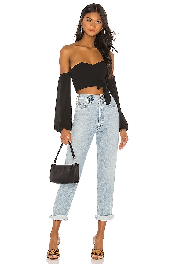 superdown Maya Crop Top in Black | REVOLVE